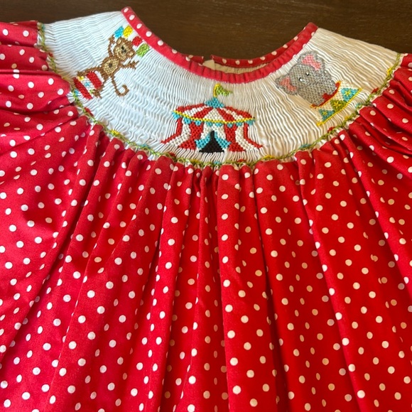 Southern Tots | Dresses | New Southern Tots Smocked Redwhite Polka Dots ...